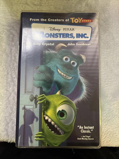 MONSTERS INC. VHS 2002 Disney Pixar Blue Video Tape Movie Clamshell $12 ...