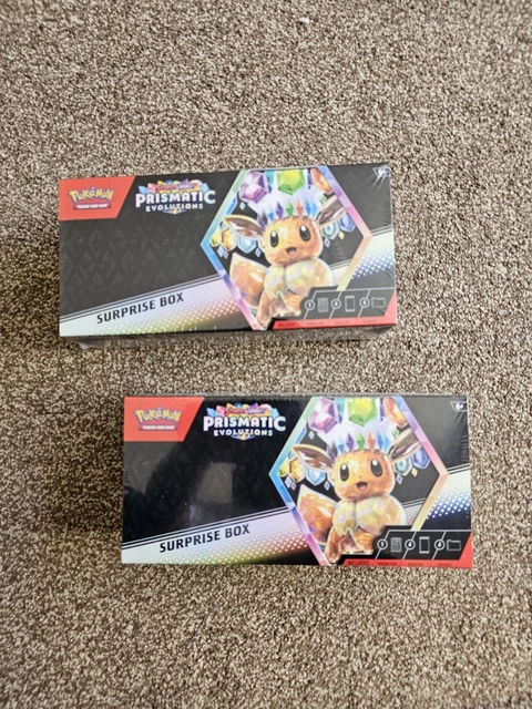 POKÉMON TCG: SCARLET & Violet-Prismatic Evolutions Surprise Box X2 EUR 94,01 - PicClick IT