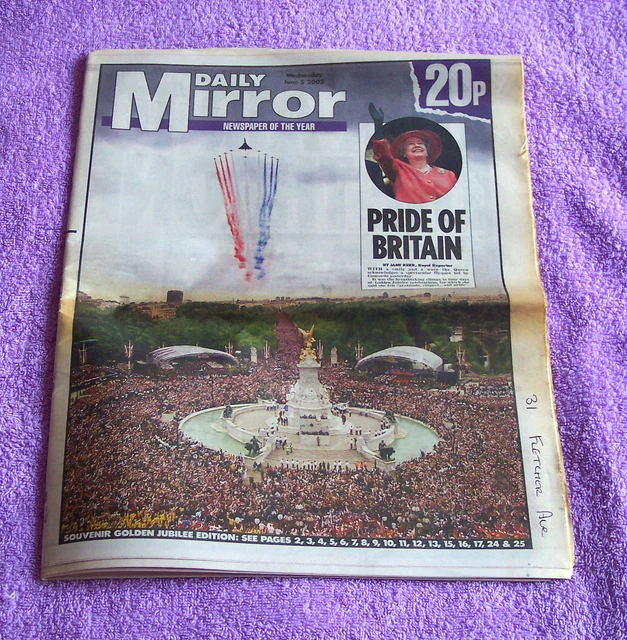 DAILY MIRROR - 2002 - Queen Elizabeth II - Golden Jubilee - news ...