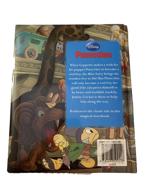 PINOCCHIO THE MAGICAL Story Disney Padded Storybook Collection Children ...