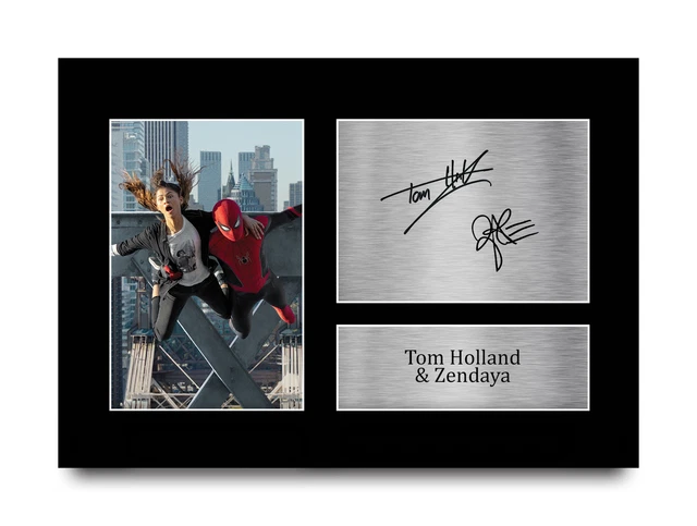 ZENDAYA & TOM Holland Spider-Man MJ Signed Autograph Picture Print for ...
