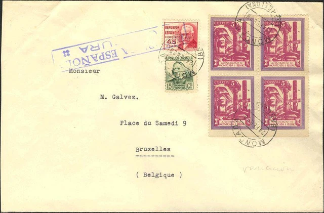 WAR CIVIL. VIÑETAS. Viñeta. to The Back Llegada. Very Rare Franque £138 ...
