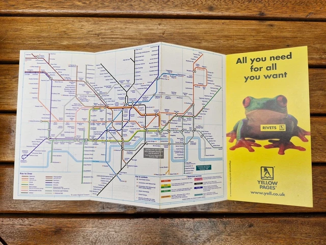 LONDON UNDERGROUND TUBE Map Journey Planner November 1999 - Jubilee ...