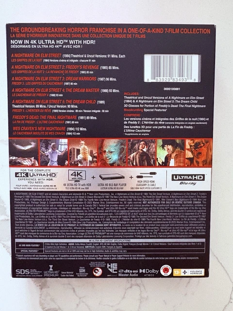 BRAND NEW A Nightmare on Elm Street 7-Film Collection 4K UHD Blu Ray ...