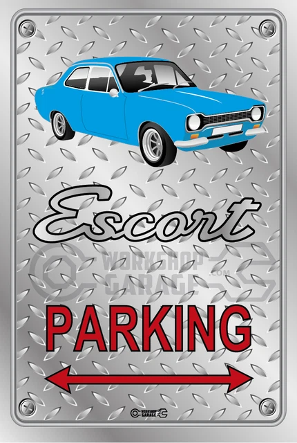 PARKING SIGN METAL FORD ESCORT MK1 2DOOR BLUE / BLUE - Checkerplate ...