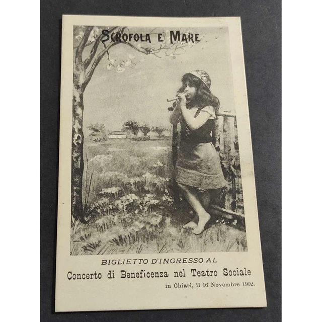 CARTOLINA SCROFOLA E Mare - Biglietto d'Ingresso al Concerto di ...