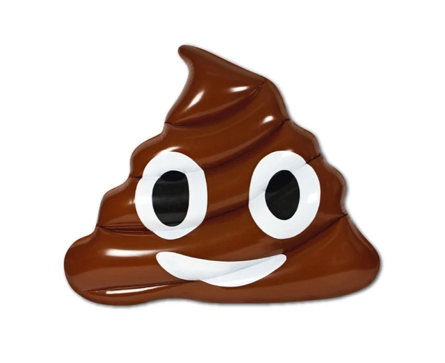 JUMBO INFLATABLE GIANT Emoji Poop Float 130cm x 160cm x 20cm New In Box ...