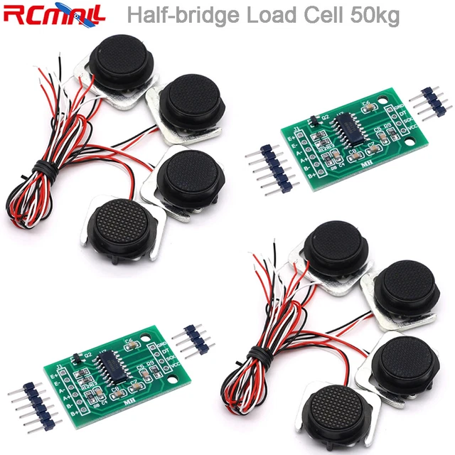 HX711 LOAD CELL 50kg Half-bridge Strain Gauge Human Body Scale Weight ...