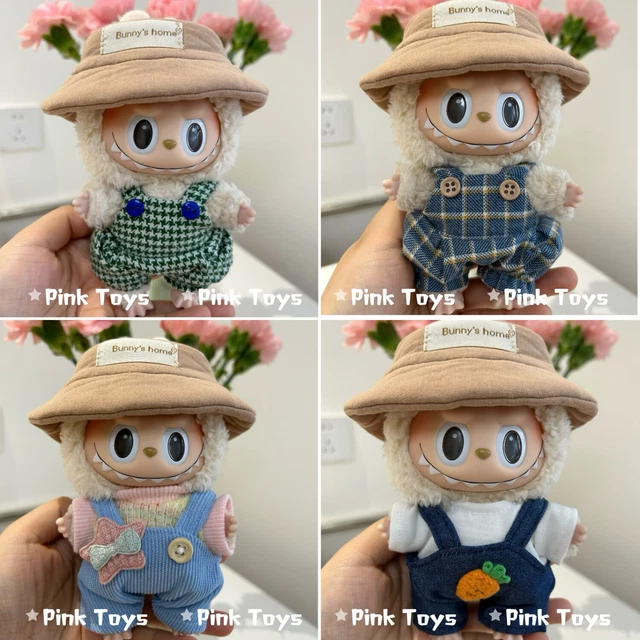 POP MART LABUBU The Monsters Plush DIY Mini Clothes Jumpsuit Hat Set No ...
