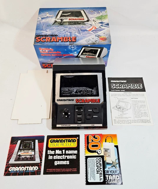 VINTAGE GRANDSTAND SCRAMBLE Mini Arcade Game, Boxed, Working ...
