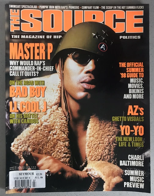 THE SOURCE MAGAZINE, July1998 Issue #106, Master P, LL Cool J, Bad Boy ...