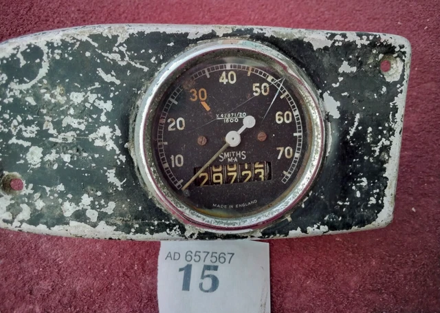 VINTAGE SMITHS MA Car / Motorcycle Speedometer, Speedo -X42871/20 1600 ...