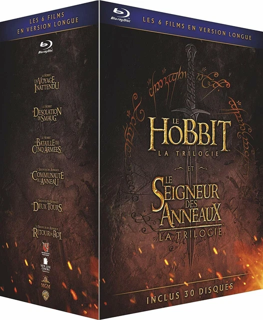 LE HOBBIT ET le Seigneur des Anneaux, Les Trilogies - Versions Longues - Blu-ray EUR 280,00 ...