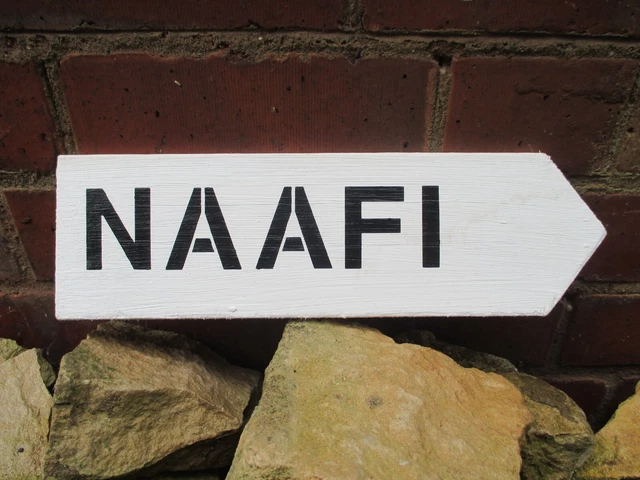 WW2 BRITISH REPRO Wooden Sign NAAFI Reenactment Normandy Home Front ...