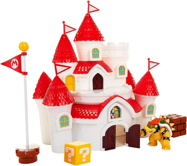 SUPER MARIO MUSHROOM Kingdom Castle Playset With Exclusive 2.5 Bowser ...