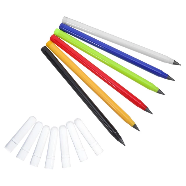 6 PCS REFILLABLE Pencil Eternal Classroom Colored Pencils Multi-color £ ...
