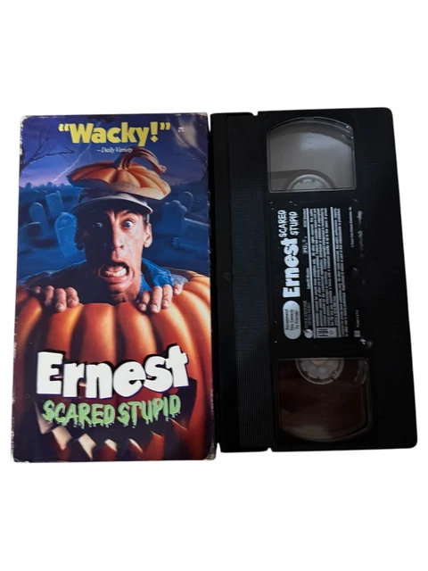 VINTAGE ERNEST SCARED Stupid VHS Movie 1992 Jim Varney Video 90s Family ...