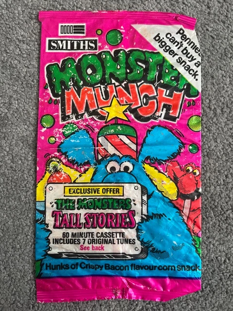 1980'S VINTAGE SMITHS Monster Munch bacon flavour empty crisp packet £9 ...