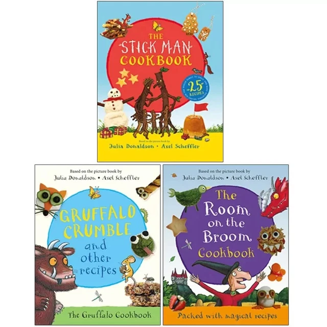JULIA DONALDSON 3 Books Collection Set Gruffalo Crumble,Room on Broom ...