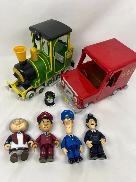 POSTMAN PAT & jess Cat Mail Van train and figures £24.99 - PicClick UK