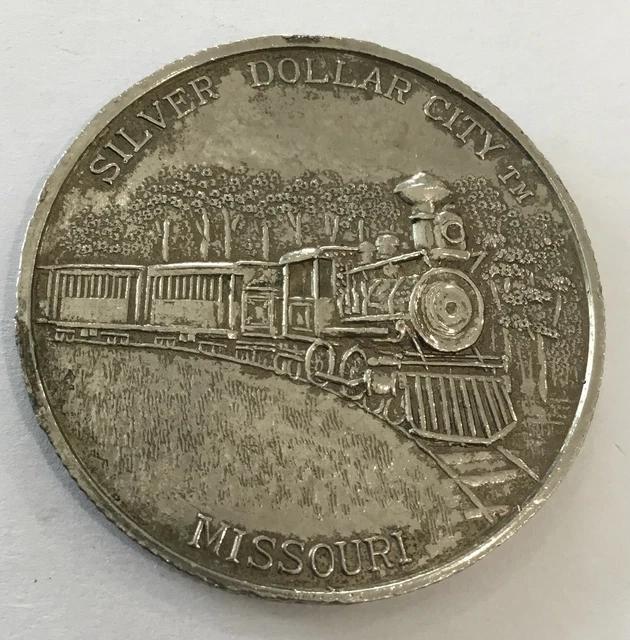 SILVER DOLLAR CITY Ozarks Missouri Train Locomotive Railroad Coin Medal ...