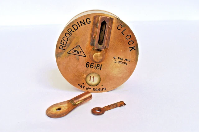 RECORDING CLOCK 41 Pall Mall Dent London Brass Case Chronometer ...