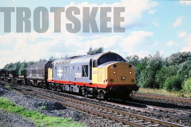 35MM SLIDE BR British Rail Diesel Loco Class 37 37517 Water Orton 1987 ...