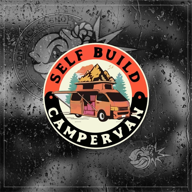 SELF BUILD CAMPERVAN Sticker Decal Adventure Vinyl Camper camping Van ...