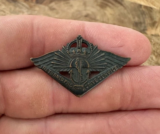 WW2 AUSTRALIAN ARMY Returned from Active Service Badge RASB Medal ...