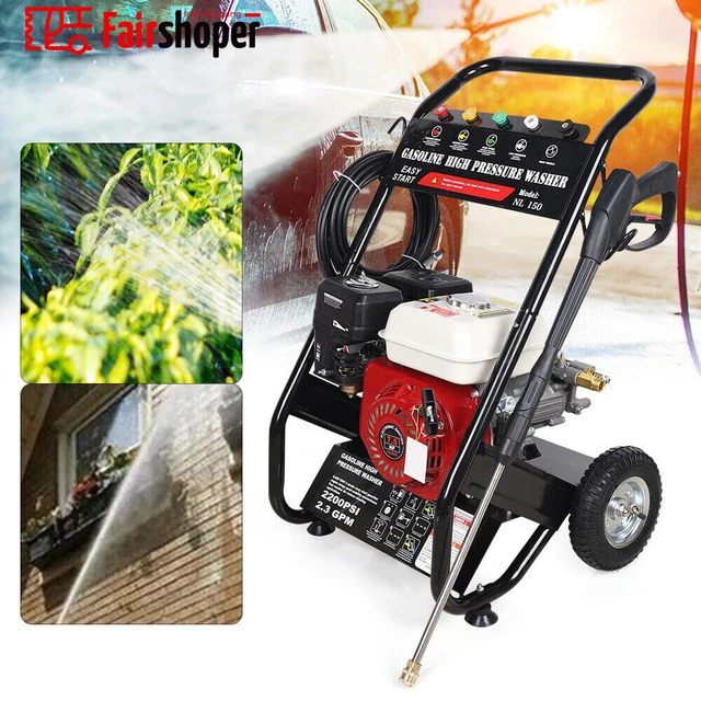 PETROL HIGH PRESSURE Washer Gasoline Engine Jet Cleaner 170-190 bar 6 ...
