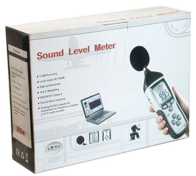 DT-8851 DIGITAL SOUND Noise dB Meter Data Logger datalogger PC USB ...