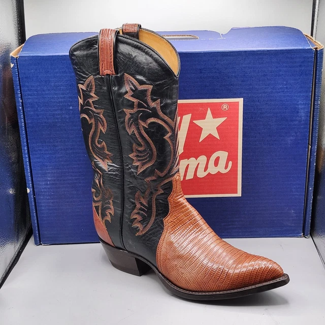 VINTAGE TONY LAMA Men's 8341 Size 10.5D Genuine Lizard Boots w/Box NEW ...