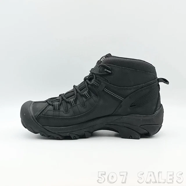 KEEN TARGHEE II Mid Wide Waterproof Boots Black / Steel Gray 1029104 ...