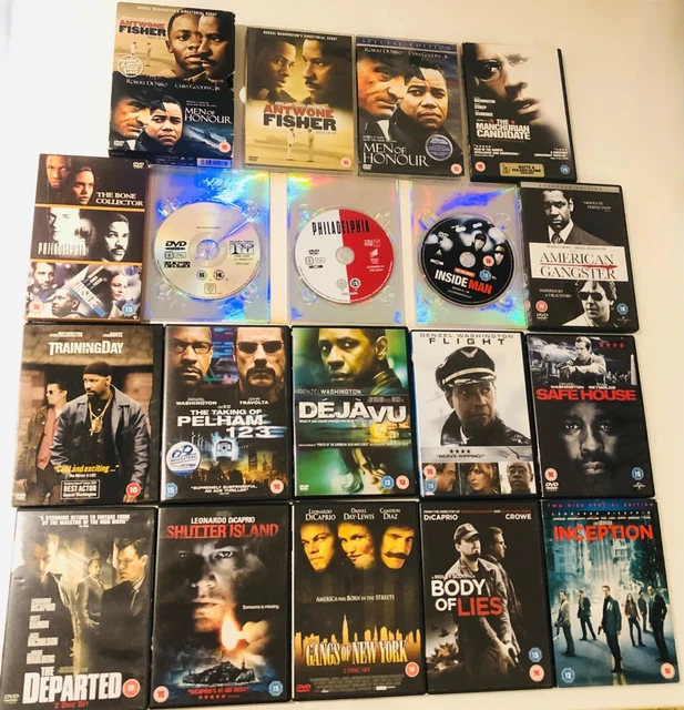 20 DVD BUNDLE Box Set Denzel Washington Leonardo DiCaprio Movie Film ...