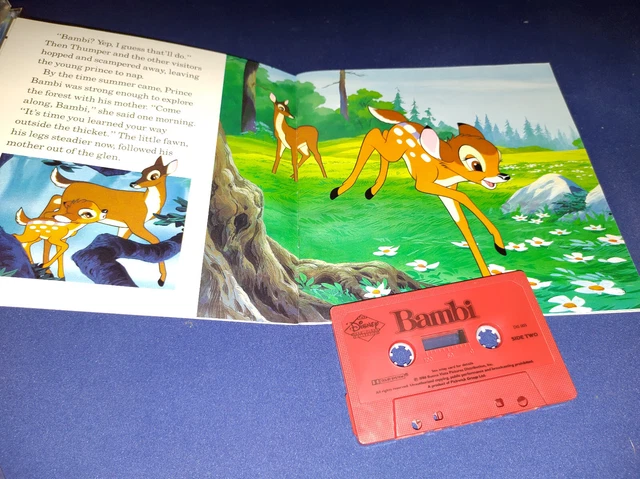 DISNEY BAMBI * Vintage Read - Along Book & Cassette * Vintage Pickwick ...