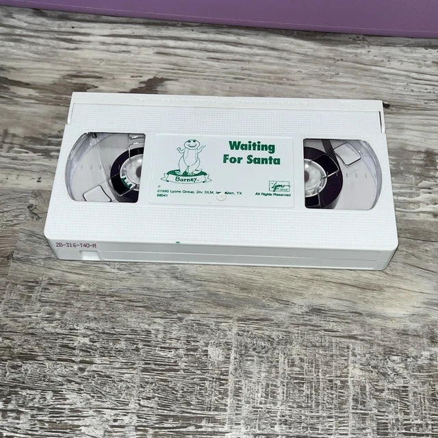 BARNEY WAITING FOR Santa VHS Tape 1990 Sing Along Lyons Group Movie ...