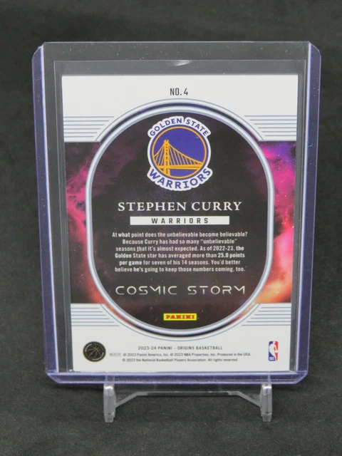 2023-24 ORIGINI PANINI Stephen Curry Tempesta Cosmica/75 Golden State ...