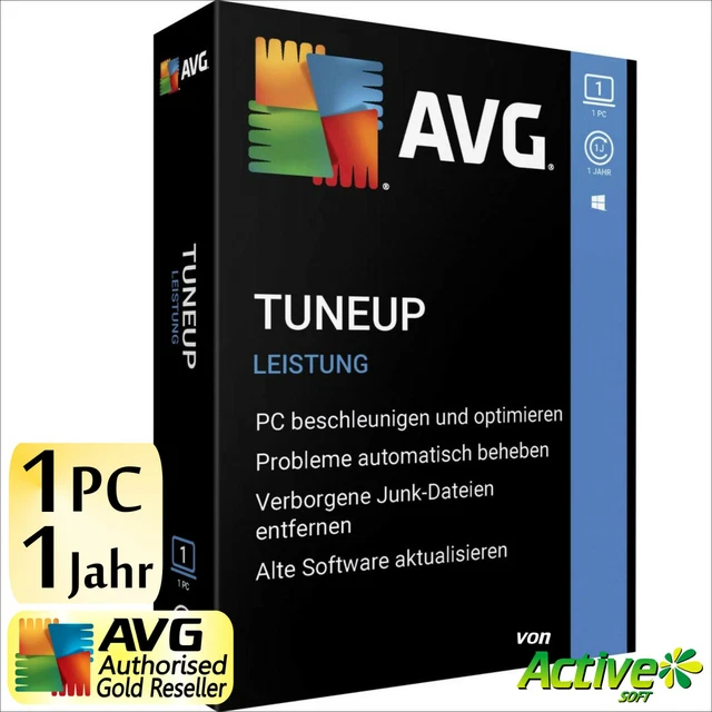 AVG PC TUNEUP 2026 1 PC Vollversion 1 Jahr TuneUp Utilities DE Tune Up ...