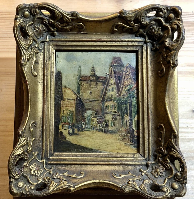 ANTIKES GEMÄLDE VON Alfred Schweitzer, Ölbild auf Holz, signiert EUR 125,00 - PicClick DE