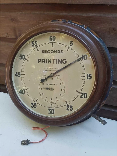1940'S WW2 AIR Ministry RAF Smiths Bakelite "Seconds" Wall Clock for ...