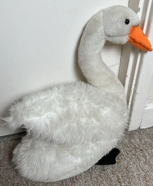 DOWMAN SOFT TOUCH Swan Plush Toy Cuddly Soft Bird Plush Off White £8.99 ...