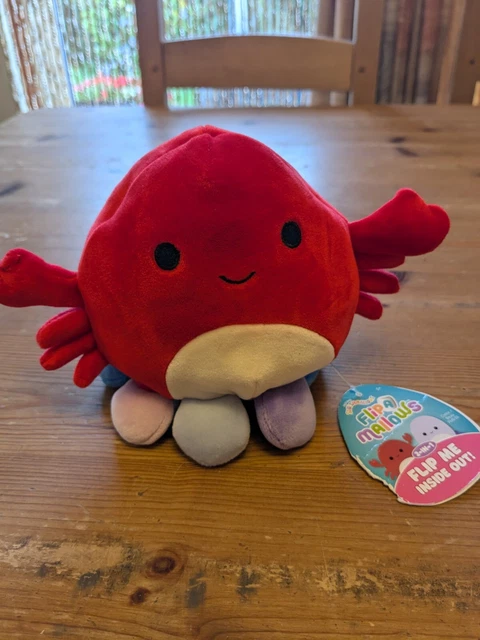 SQUISHMALLOW FLIP-A-MALLOW CARLOS the Crab Beula the Octopus 5" Kelly ...