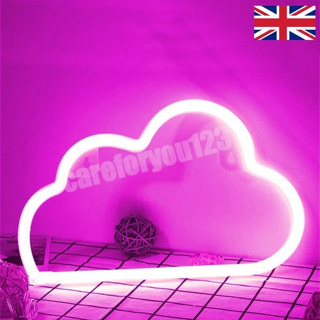 NEW CARTOON CLOUD Sign Neon Light USB Battery Operated Art Hanging Lamp ...