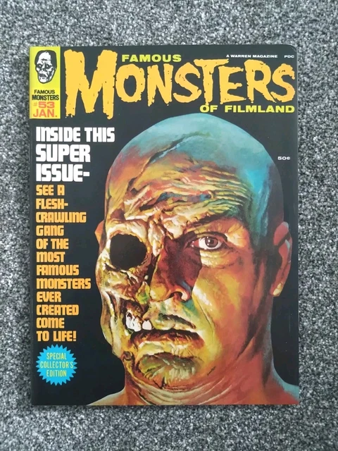 FAMOUS MONSTERS OF Filmland Issue 53 Vintage Warren Horror Magazine ...
