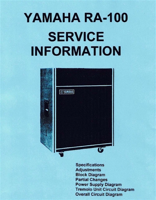 YAMAHA RA-100 COMBO Amplifier Service Manual : Circuit Diagrams ...