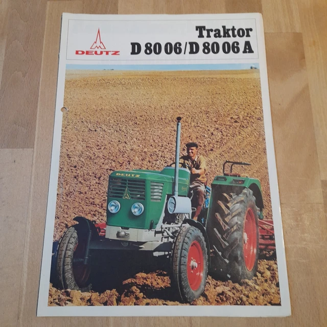 ORIG. SCHLEPPER PROSPEKT Deutz Fahr D 8006 / 8006 A Allrad Traktor EUR ...