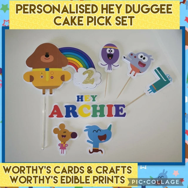 PERSONALISED NAME & Age Hey Duggee Cake Topper | Birthday Party ...