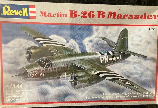 REVELL 1/144 SCALE Martin B-26 B Marauder Model Airplane Kit no 4053 ...