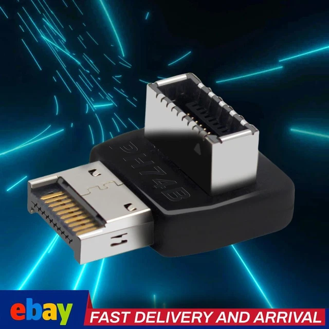 USB FRONT PANEL Adapter Vertical Type E Header Converter for PC ...
