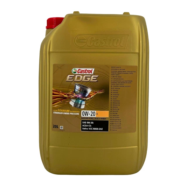 CASTROL EDGE 0W-20 V Moteur SAE 0W-20 , Acea C5, Volvo Vcc RBS0-2AE, 20 ...